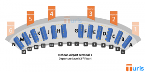 List of Airlines and Check-in Counters at Incheon Airport Terminal 1 ...